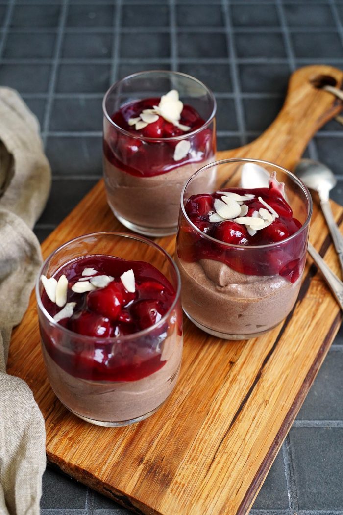 Vegan Chocolate Mousse with Cherry Compote | BTTR