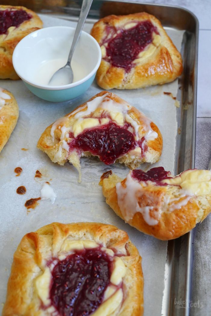 Spandauer – Danish Pastries with Custard & Raspberry Jam