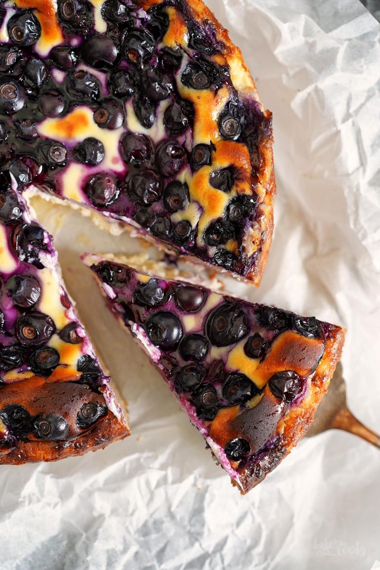 Blueberry Basque Cheesecake | Bake to the roots