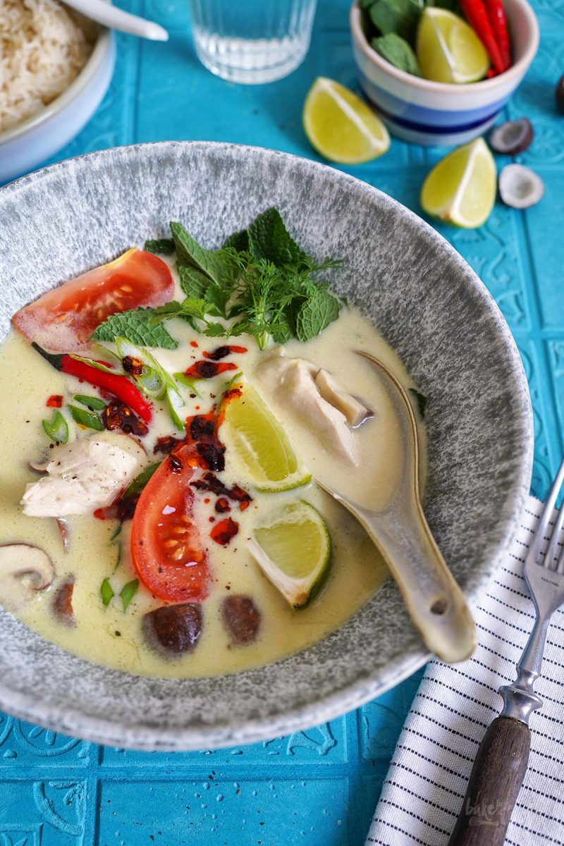 Tom Kha Gai (Thai Chicken Coconut Soup) | Bake to the roots