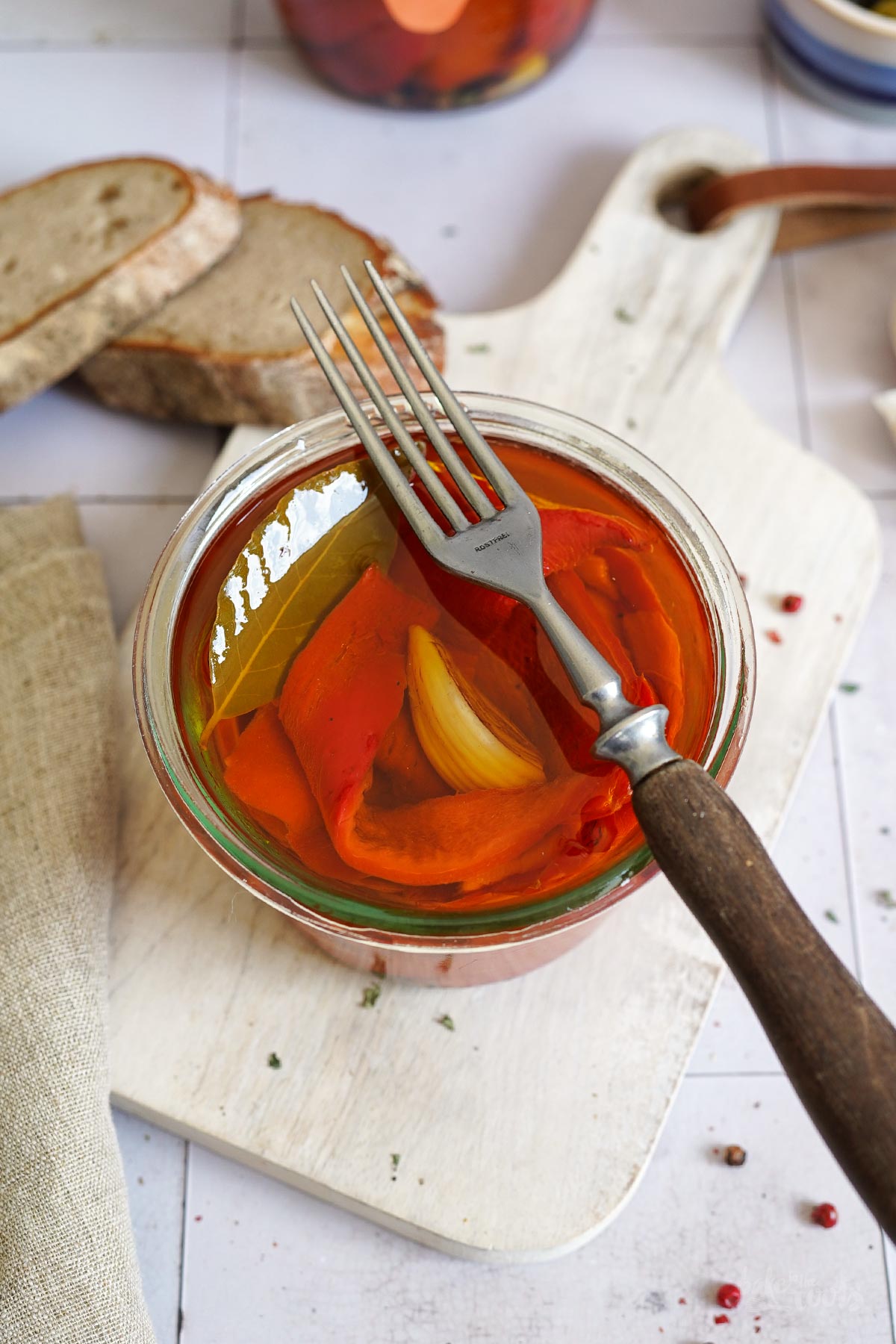 Eingelegte Gegrillte Paprika | Bake to the roots | Bake to the roots