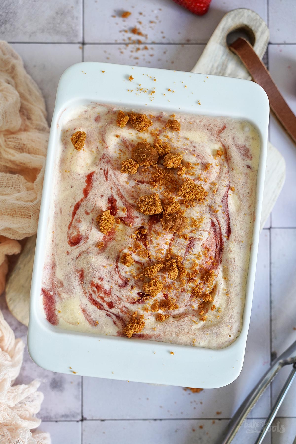 Strawberry (Burnt) Cheesecake Eiscreme | Bake to the roots | Bake to ...