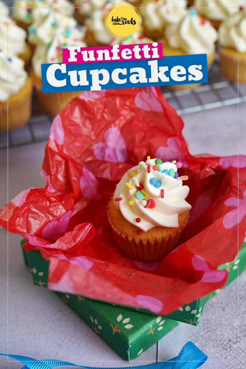 Einfache Mini Funfetti Cupcakes | Bake to the roots | Bake to the roots