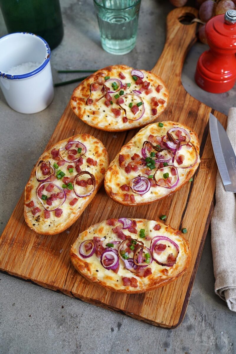 (Air Fryer) Tarte Flambée Bread Rolls | Bake to the roots