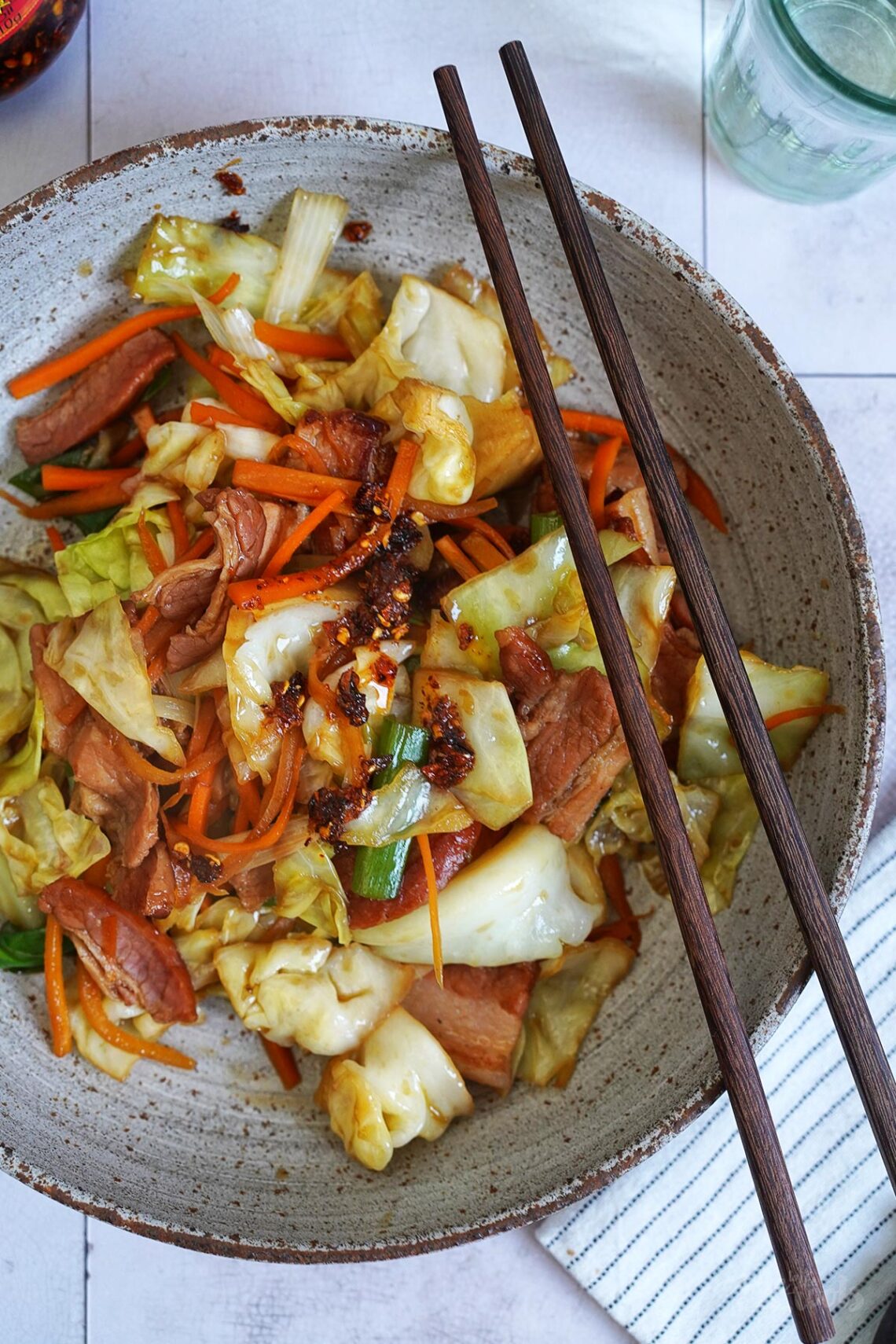 Cabbage Stir-Fry with Pork Belly | Bake to the roots | Bake to the roots