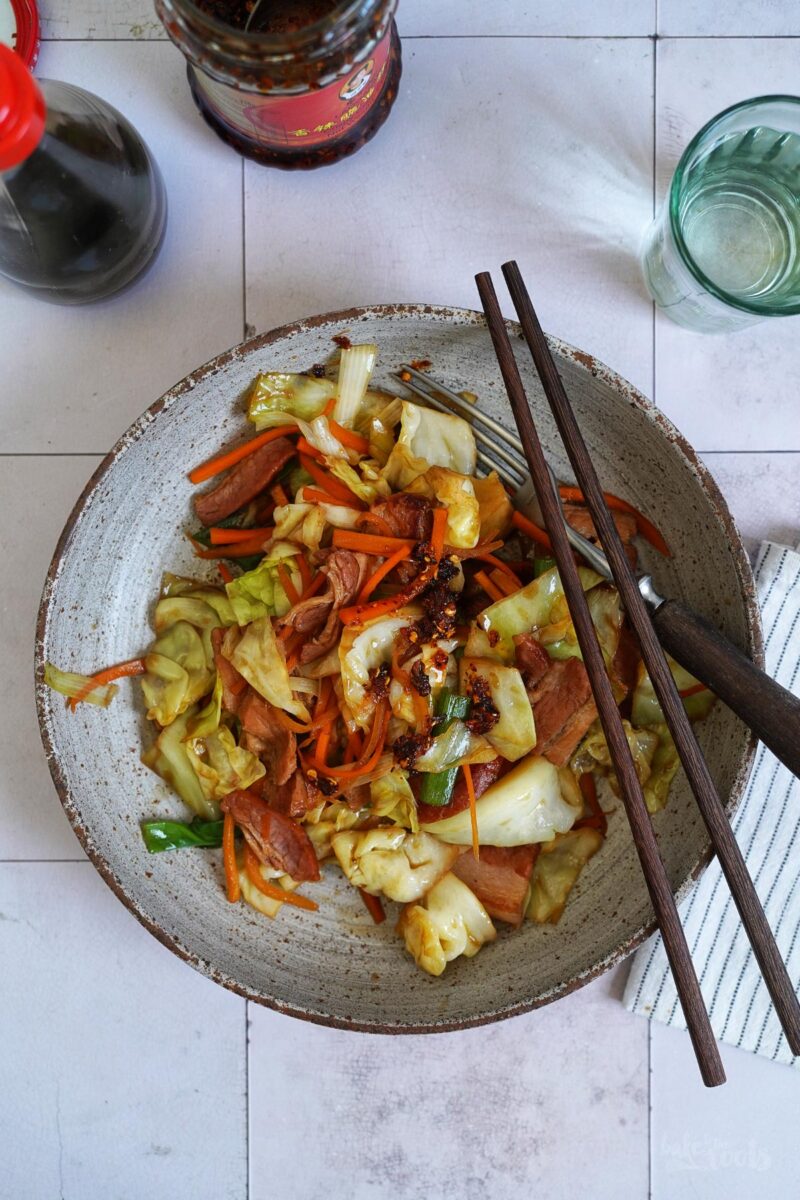Cabbage Stir-Fry with Pork Belly | Bake to the roots | Bake to the roots