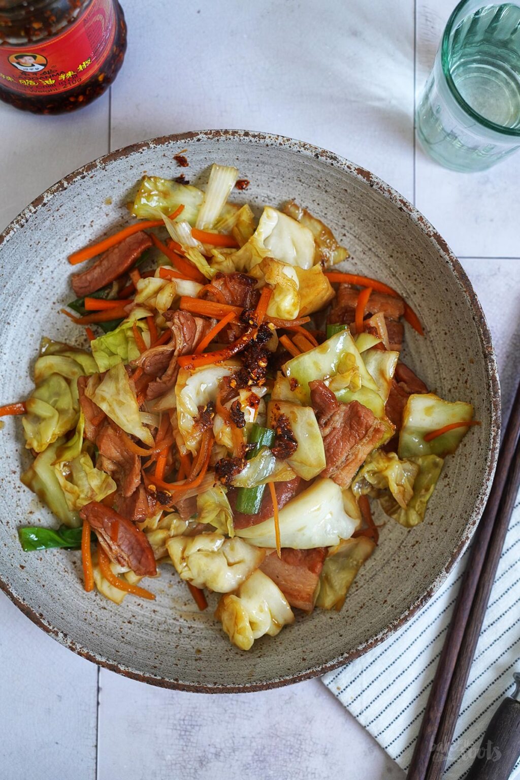 Cabbage Stir-Fry with Pork Belly | Bake to the roots | Bake to the roots